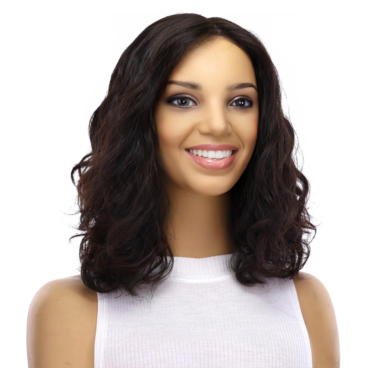 13" Luxe Bob Silk Top Wig #1B Black Wavy – Milano Wigs