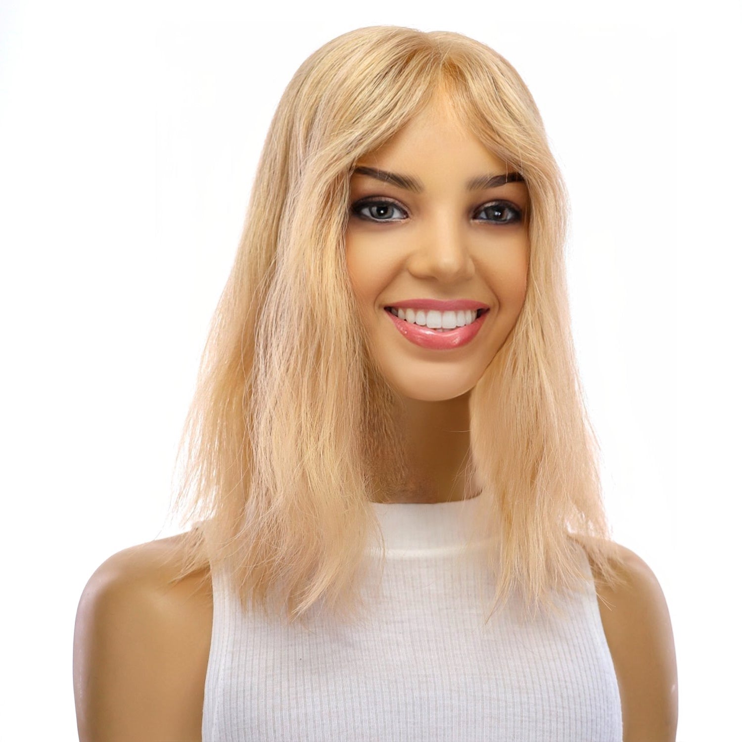 14" Topaz Lace Top Topper Golden Blonde w/ No Rooting Wavy – Milano ...