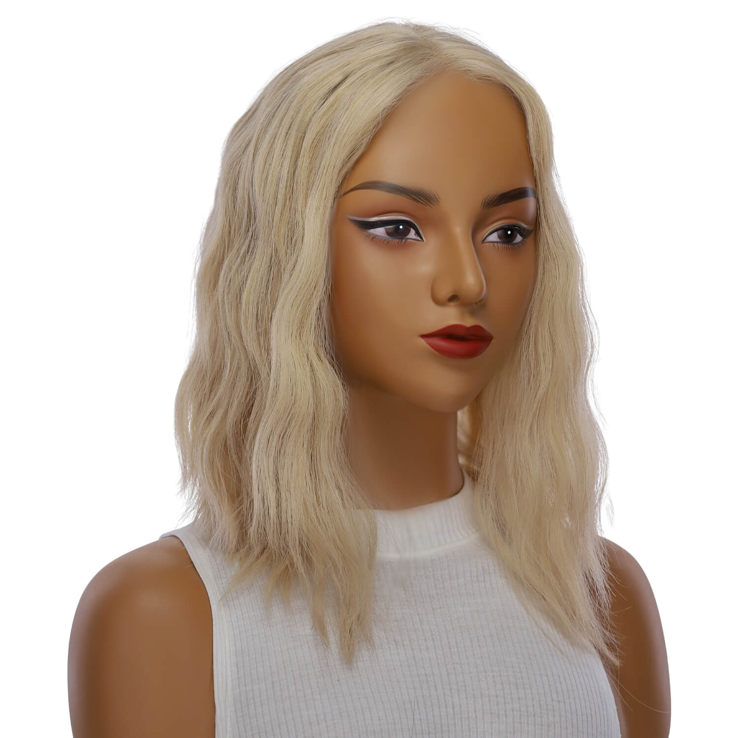 16" Divine Topper Beige Blonde w/ No Rooting Wavy – Milano Wigs
