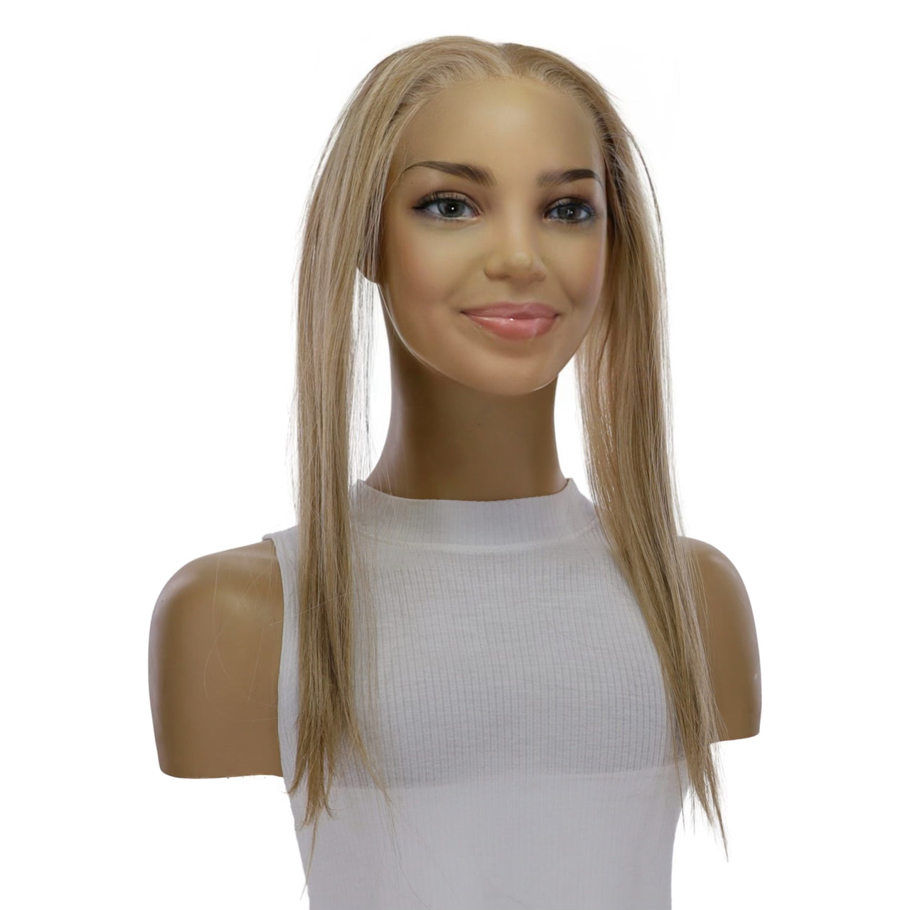 16" Hairline Topper #Ash Blonde w/ No Rooting