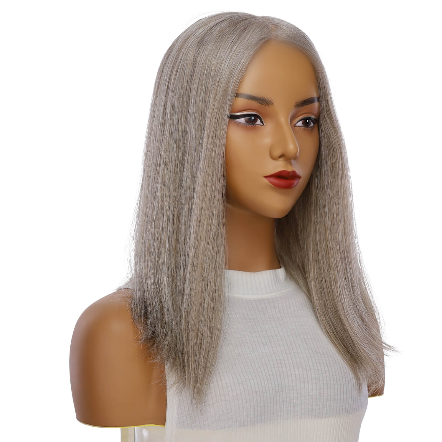18" Princess Silk Wig Champagne Grey – Milano Wigs
