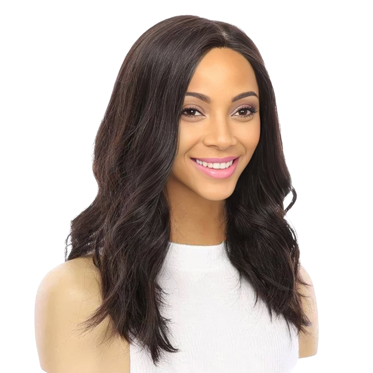 18" Princess Silk Top Wig Soft Black – Milano Wigs