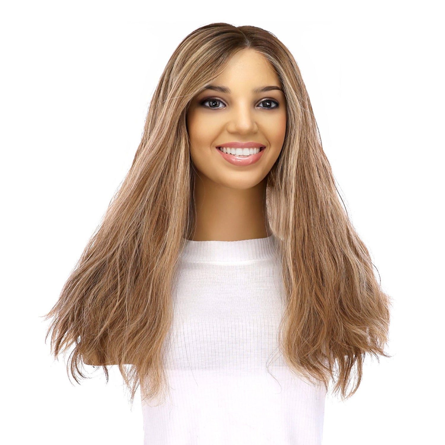 20" Divine Lace Top Topper Medium Blonde w/ Highlights Wavy – Milano ...