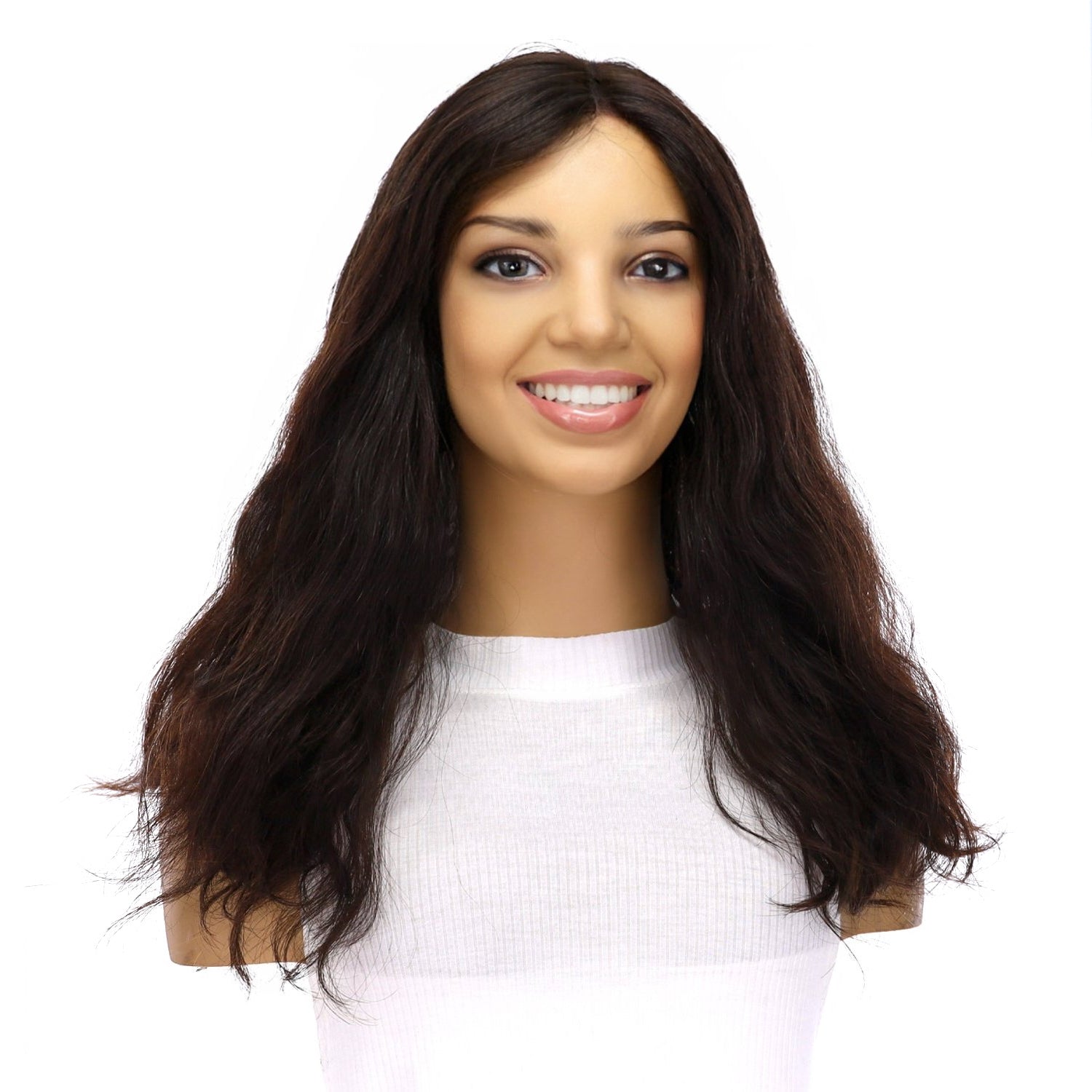 20" Lace Topper Soft Black Wavy – Milano Wigs