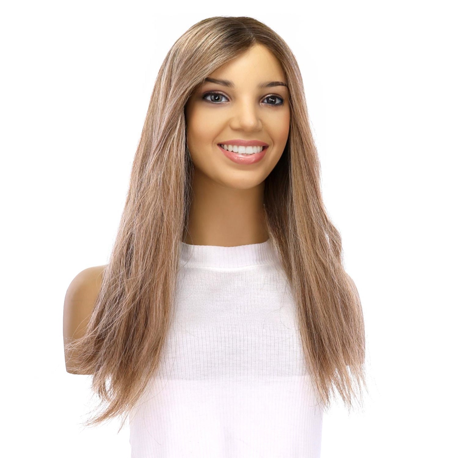 Laura 20" Divine Lace Top Wig Ashy Blonde w/ Highlights Wavy – Milano ...