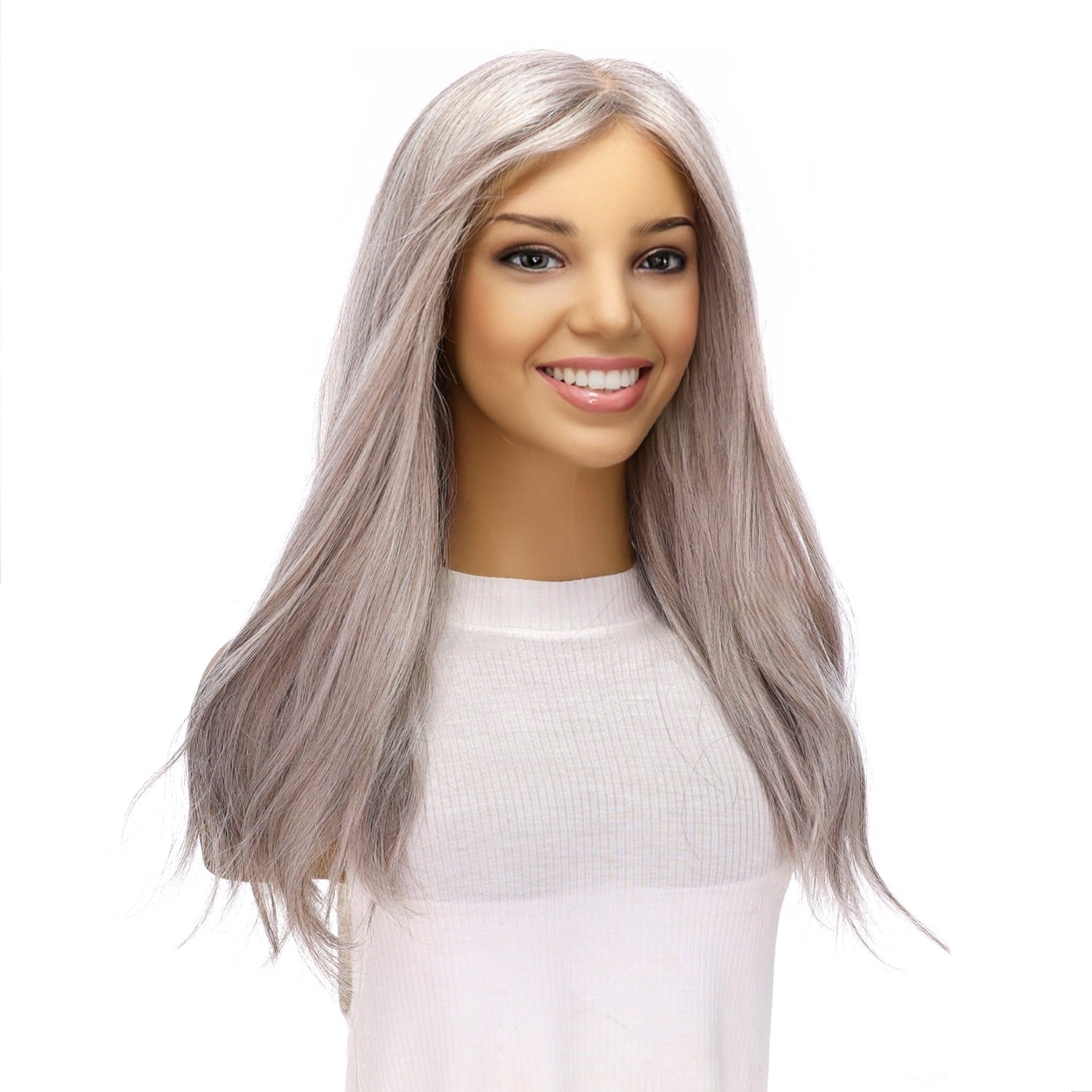 20" Princess Silk Top Wig Snow Grey – Milano Wigs