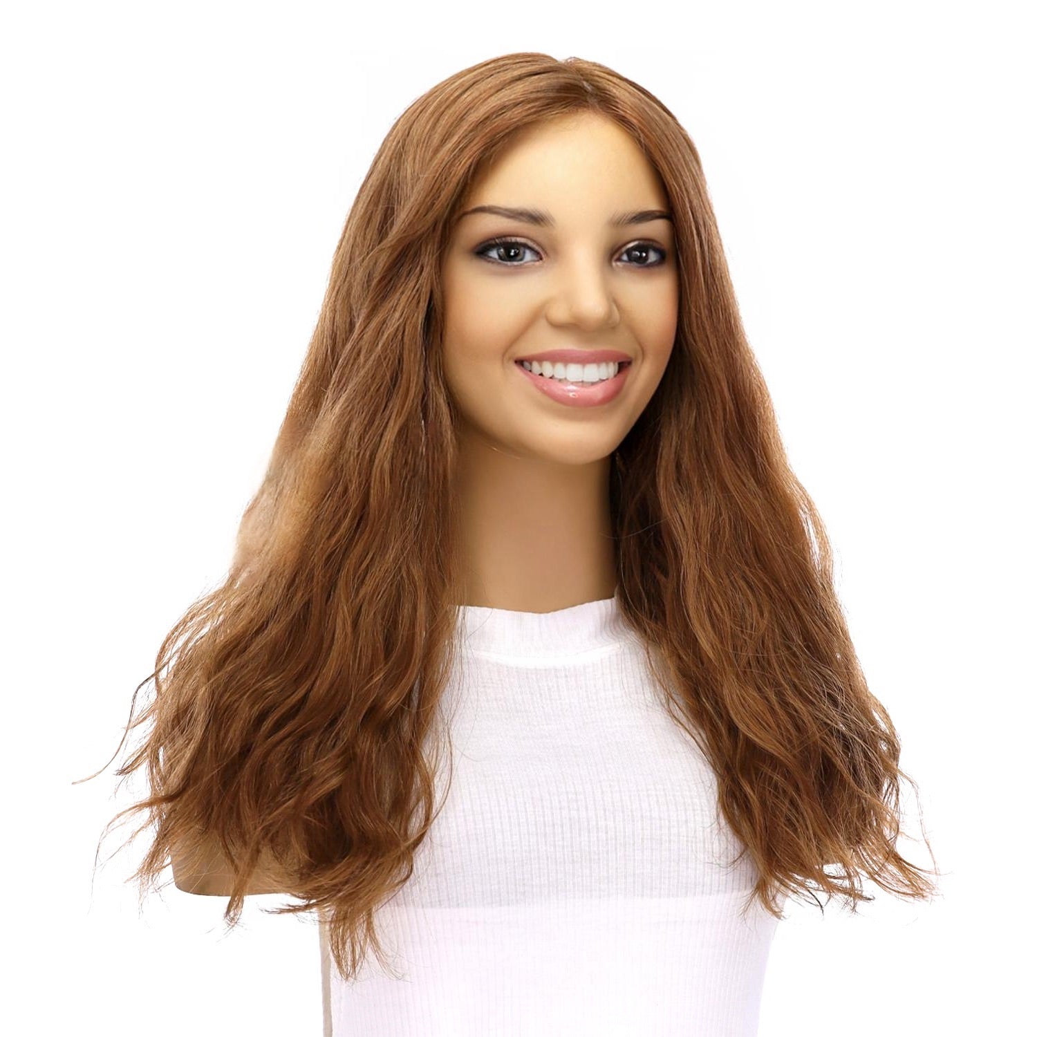 20" Princess Silk Top Wig Strawberry Blonde Wavy – Milano Wigs