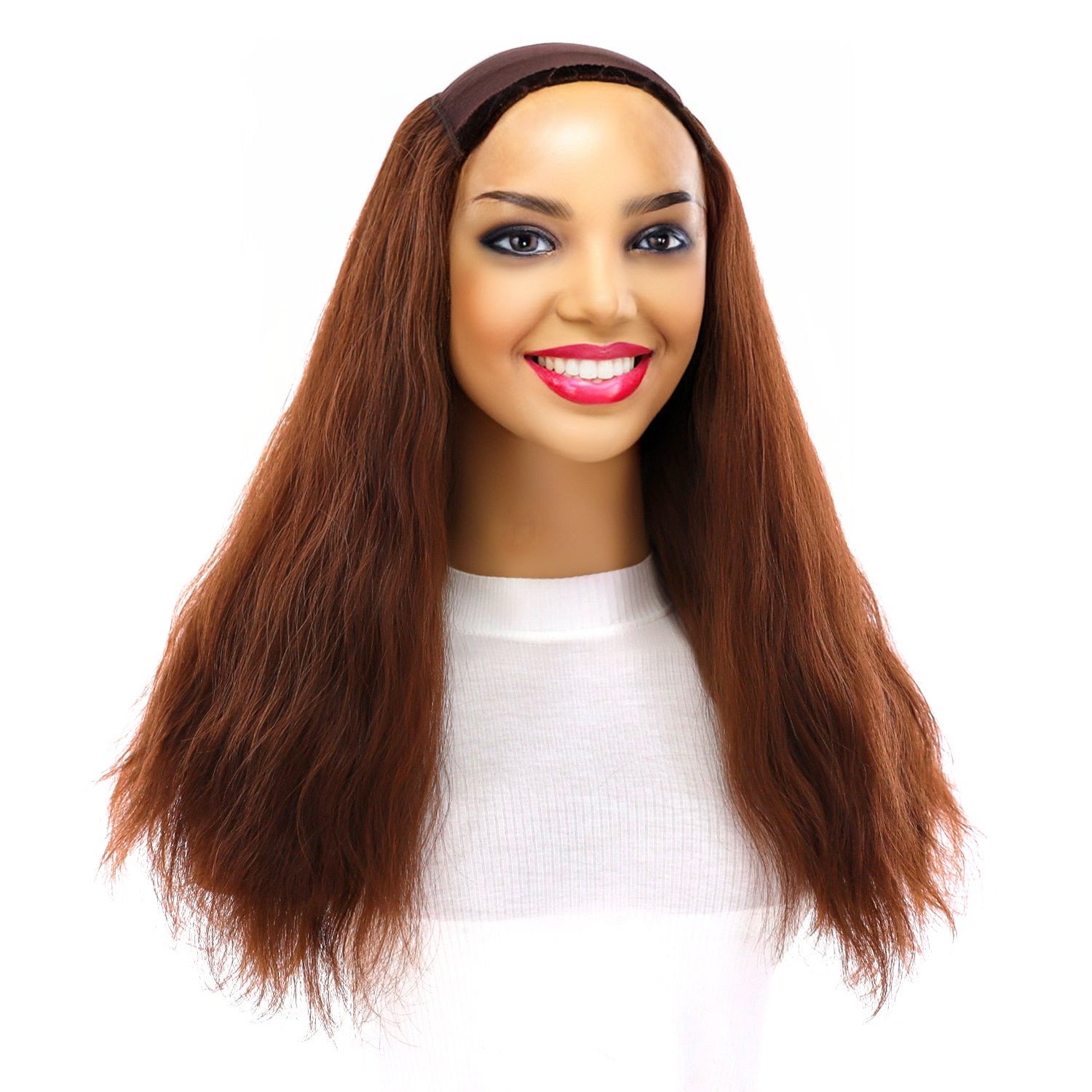 20" HatFall Wig Auburn Wavy – Milano Collection Wigs
