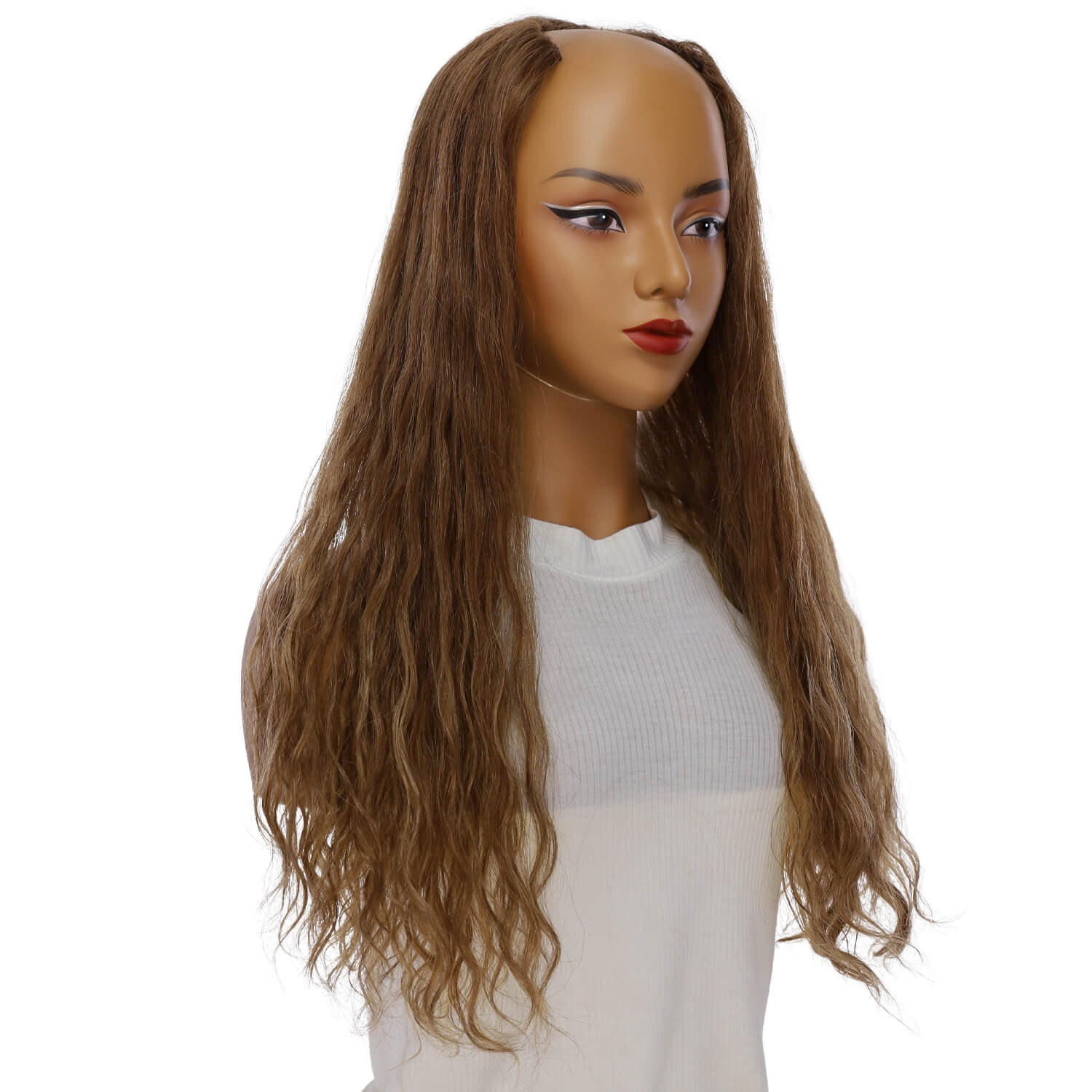 24" U-Shape Topper Light Brown Babylight Wavy – Milano Wigs