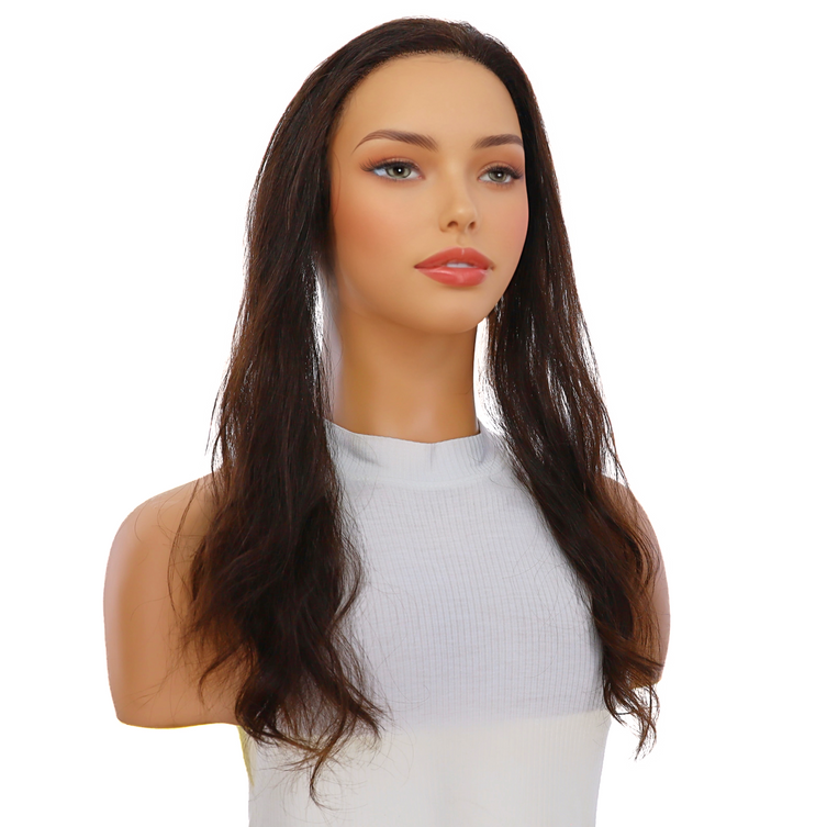 16" Hairline Topper #1B Black Wavy – Milano Collection Wigs