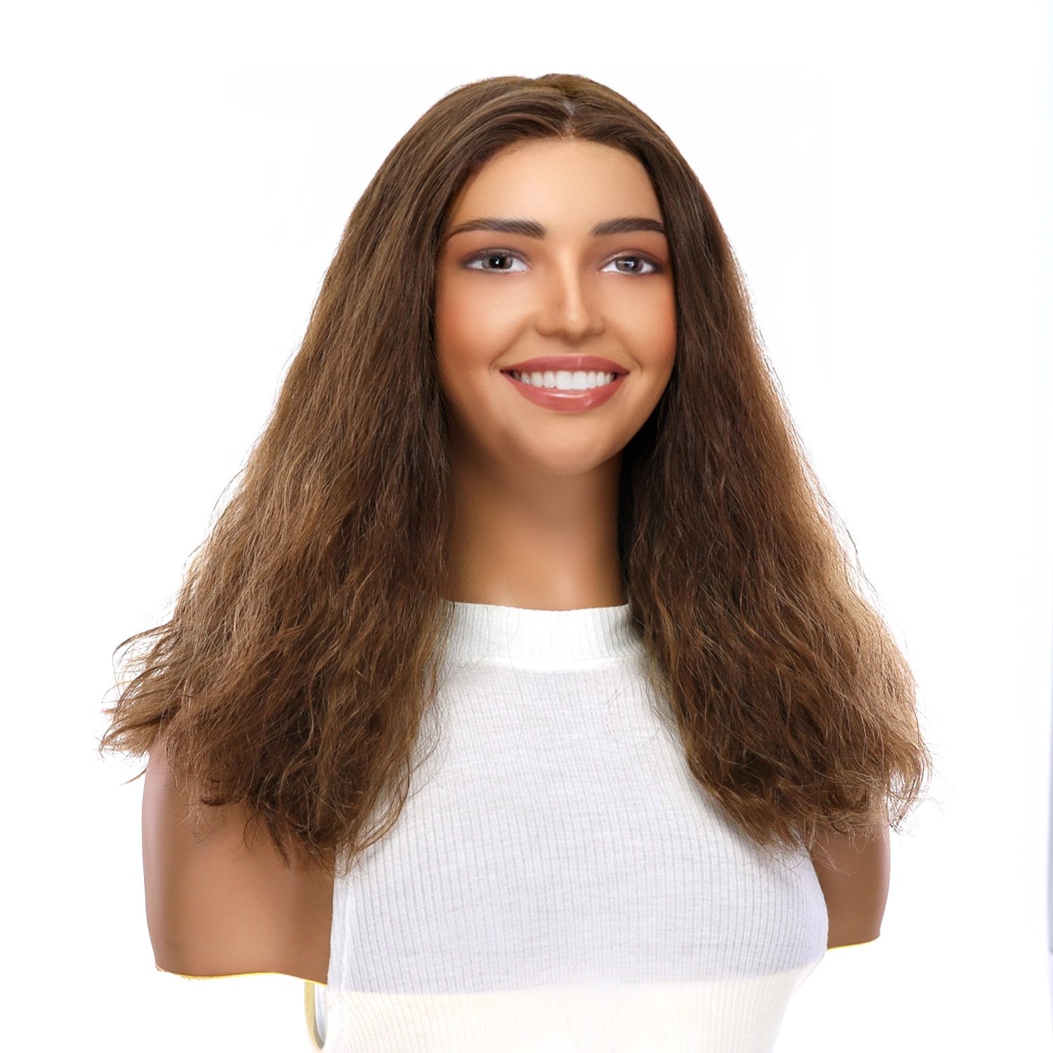 19" Nicole Silk Wig Medium Brown Babylight Wavy