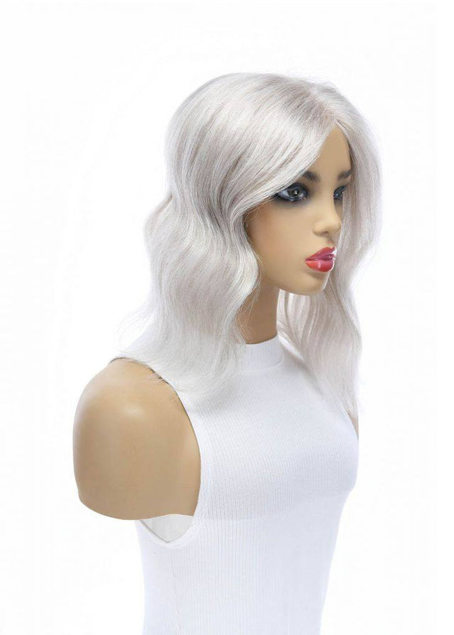 14" Topaz Lace Top Topper Snow Grey